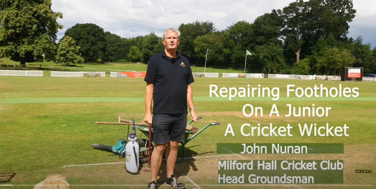 Repairing Bowler's Foot Holes After a Cricket Match: A Groundsman's ...